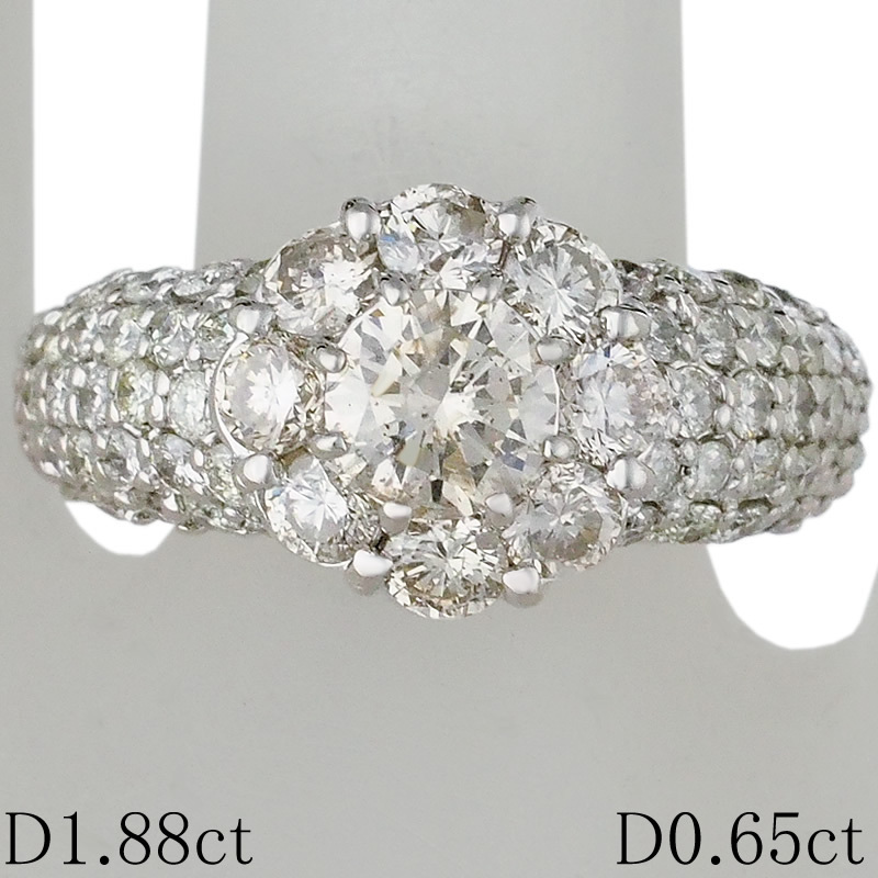 Yahoo!オークション - ダイヤモンド/0.65ct ダイヤ/1.88ct デザイン リ...