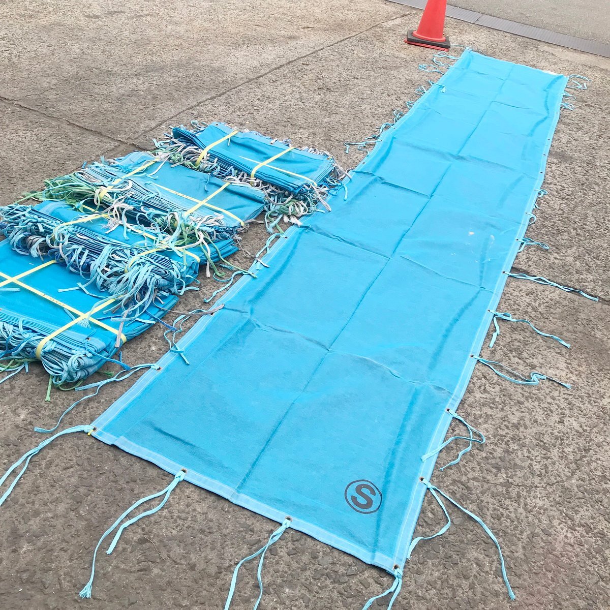 Yahoo!オークション - 扇蒼.c517 防炎メッシュシート ブルー サイズ(0....