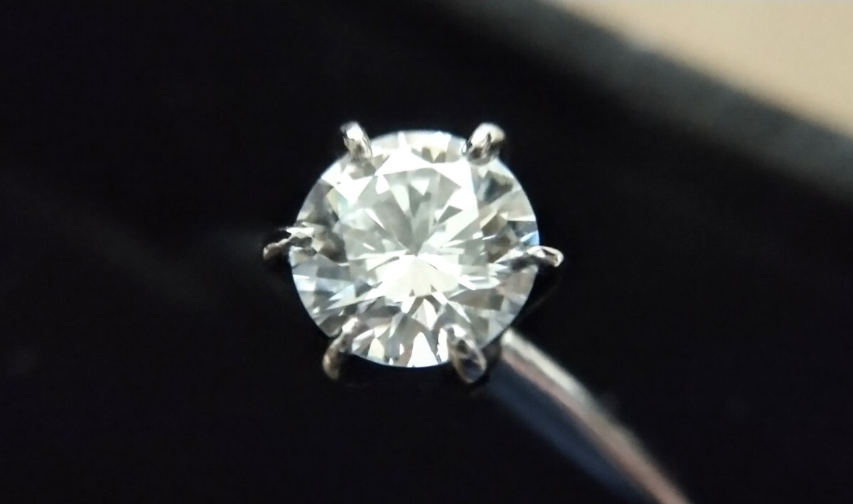Yahoo!オークション - 【100円スタート】pt850 0.56ct 天然ダイヤモン...