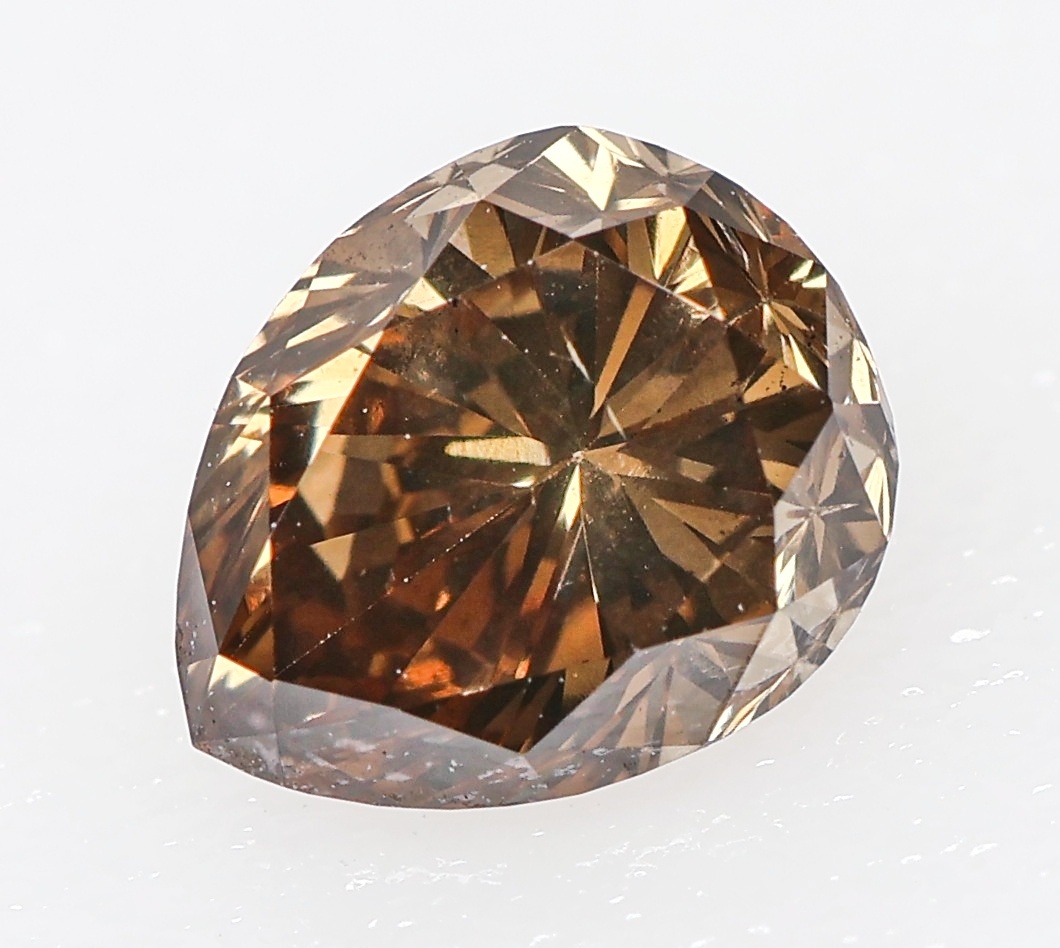 Yahoo!オークション - 【100円～】0.725ct 天然ダイヤ Fancy Deep Brow...