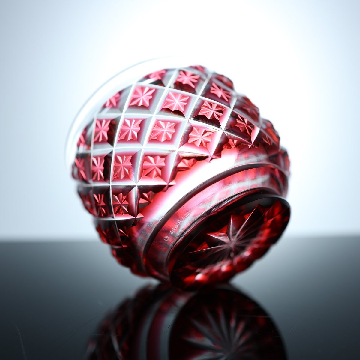 Yahoo!オークション - 【志】K0410 薩摩切子 切子猪口 薩摩ガラス工芸 ...