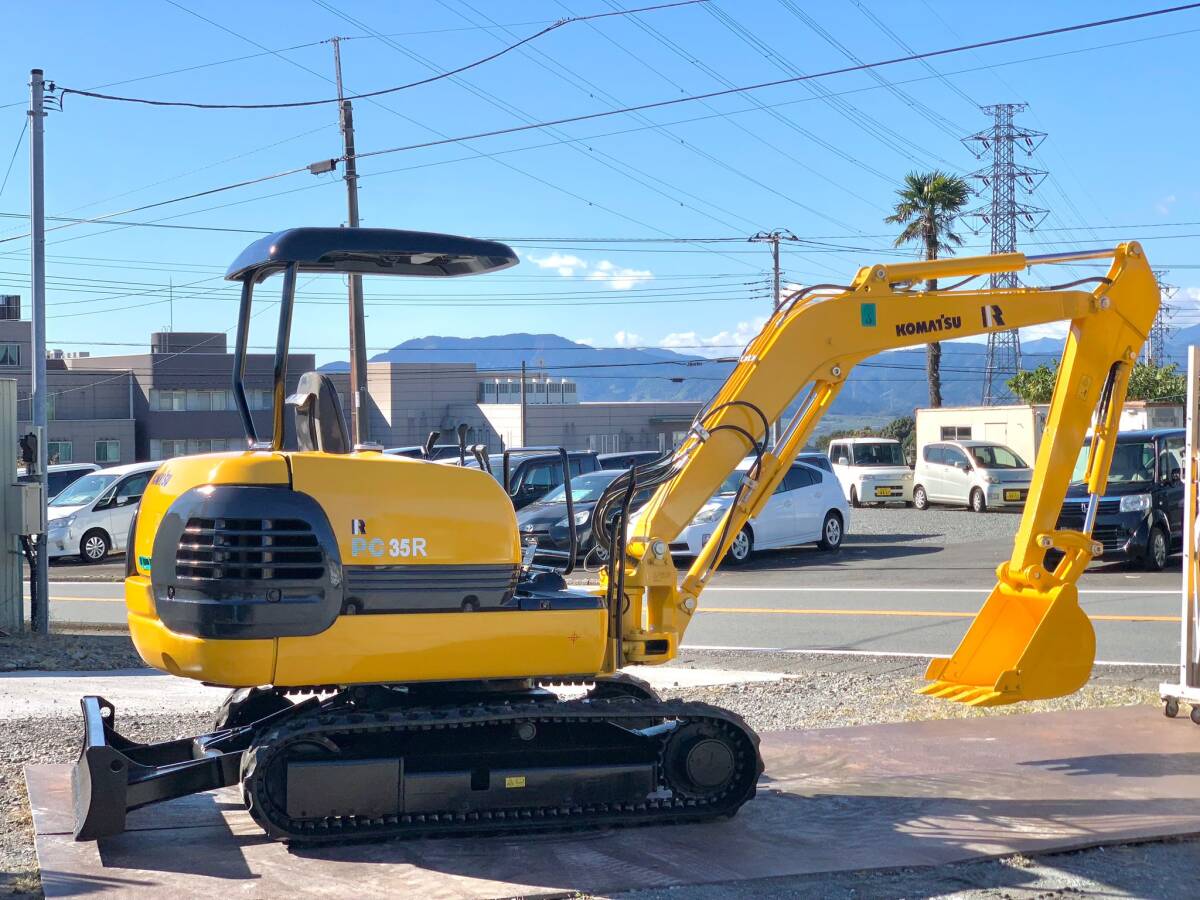 Yahoo!オークション - コマツ ミニユンボ PC35R-8 油圧ショベル 倍速付...