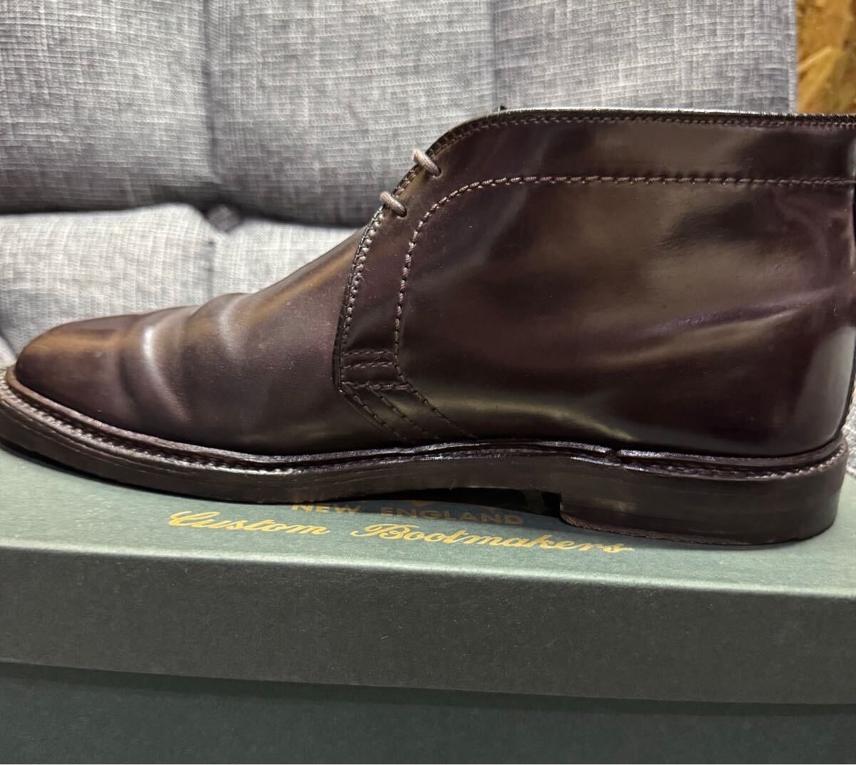 Yahoo!オークション - ALDEN 1339 シェルコードバン 8E バーガンディ ...