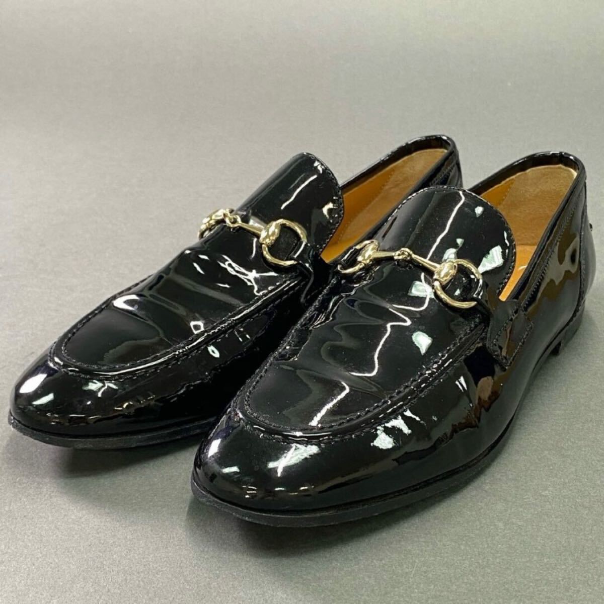 Yahoo!オークション - 1k11 GUCCI グッチ エナメル ホースビット ロー...