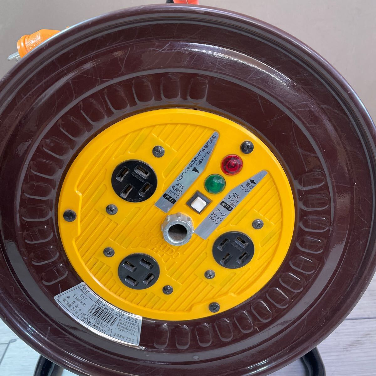 Yahoo!オークション - 【コードリール】三相200V 全長30m 屋内型 ND-E3...