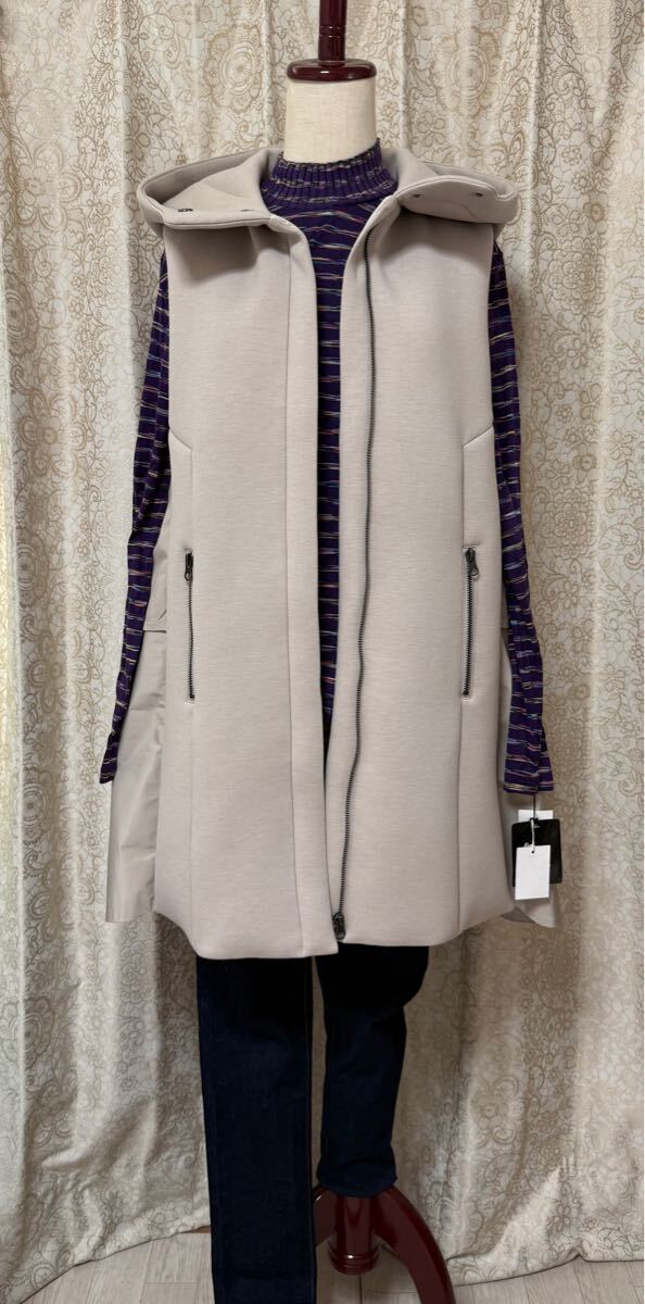 Yahoo!オークション - 【 soeur 7 】可愛いダウンベスト グレージュ 後...