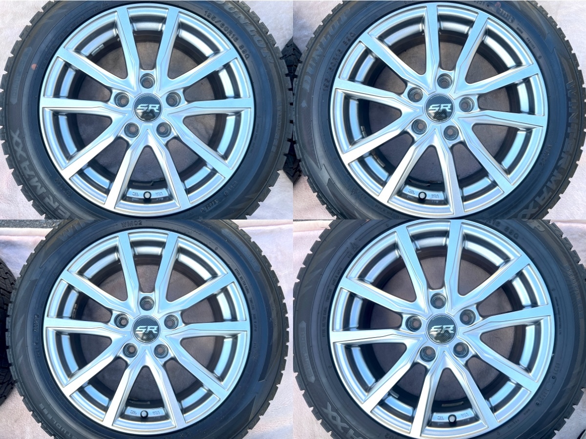 2021年製 バリ溝 ストレンジャー SR 16in 6.5J +48 PCD114.3 WINTER MAXX 195/60R16 セレナ ラフェスタ ノア ヴォクシー等 F10853 ...