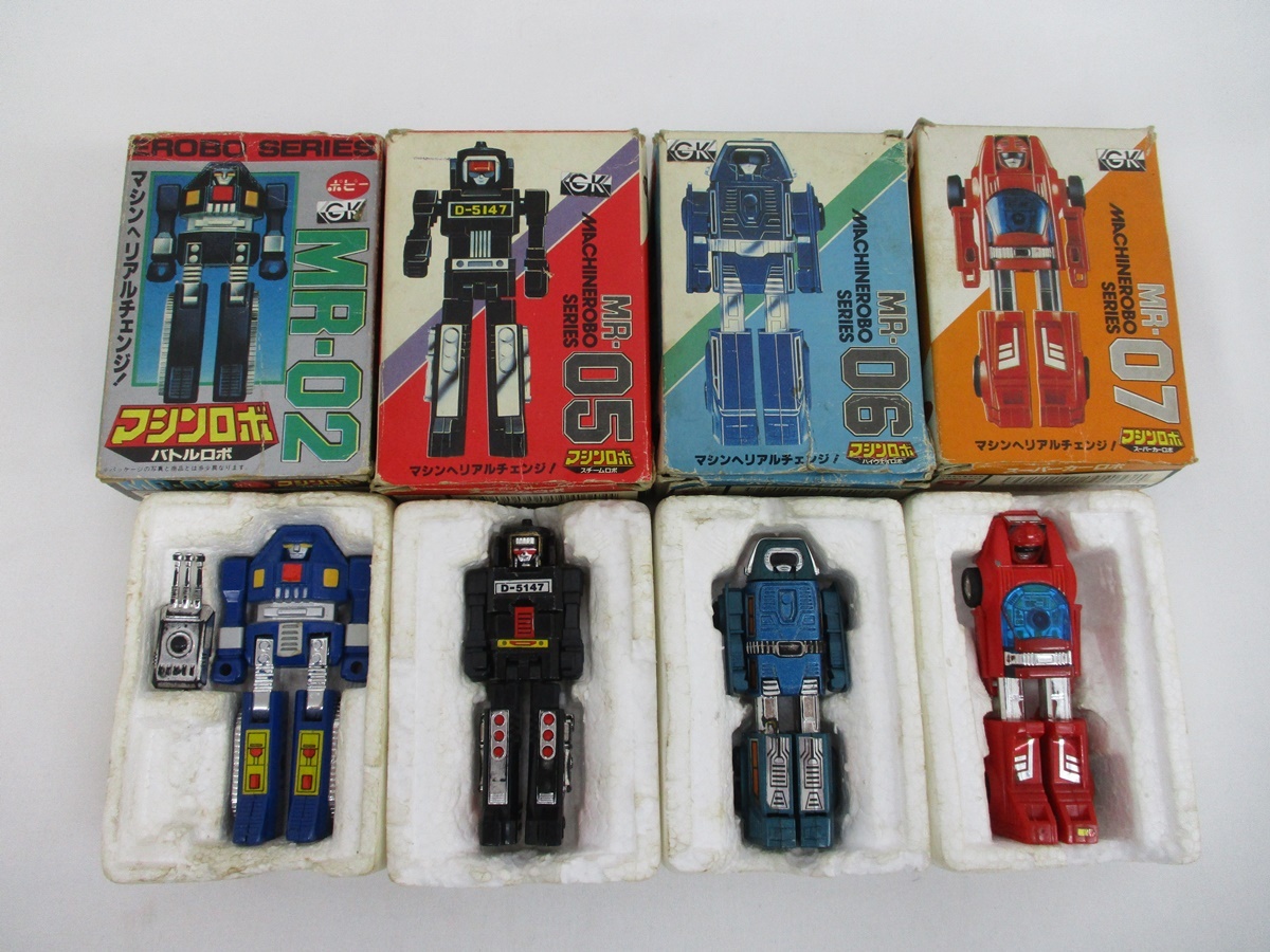 日本代購代標第一品牌【樂淘letao】－121G ポピー マシンロボ シリーズ まとめ ハイウェイロボ ファイアーロボ パトカーロボ シャトルロボ 他 当時物 変形ロボット 箱有
