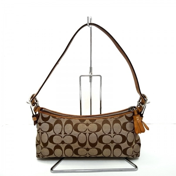 コーチ COACH ショルダーバッグ 6371 シグネチャーデミポーチ レザー カーキ×ブラウン バッグ