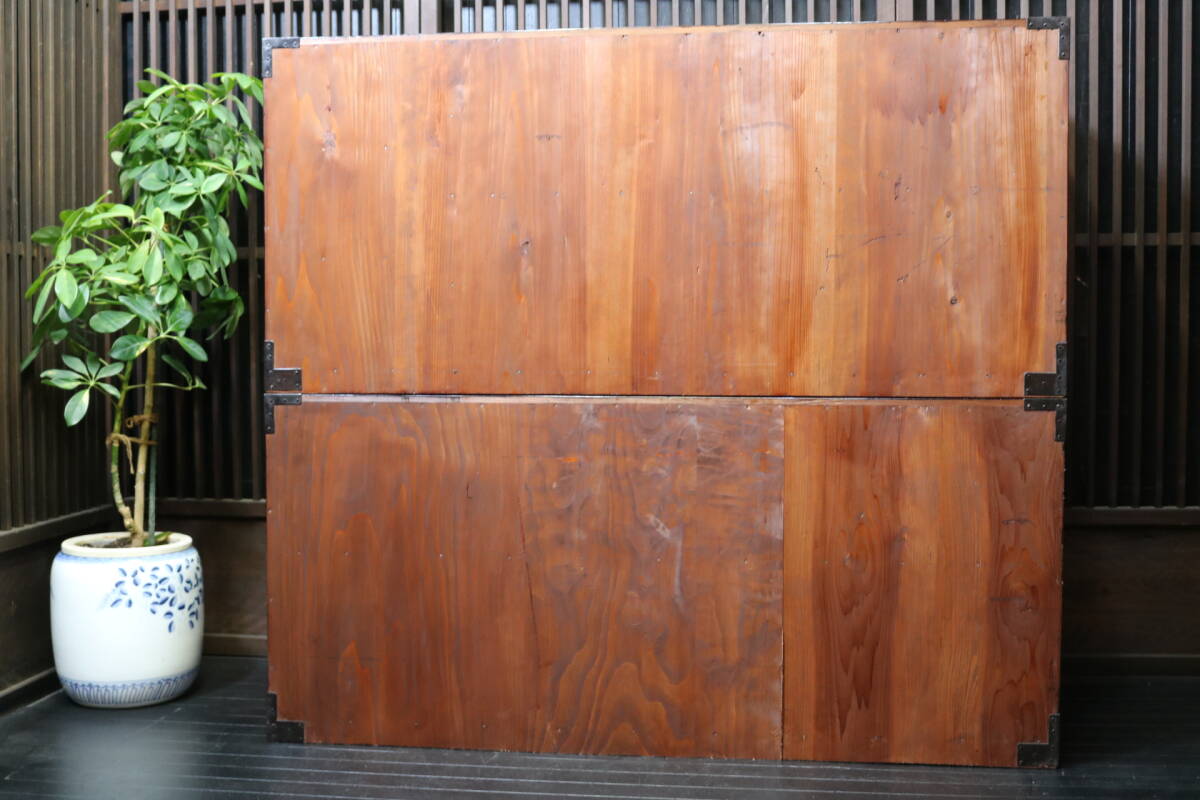 Yahoo!オークション - B168.和モダン 美品 注文作り 古い時代箪笥山形...