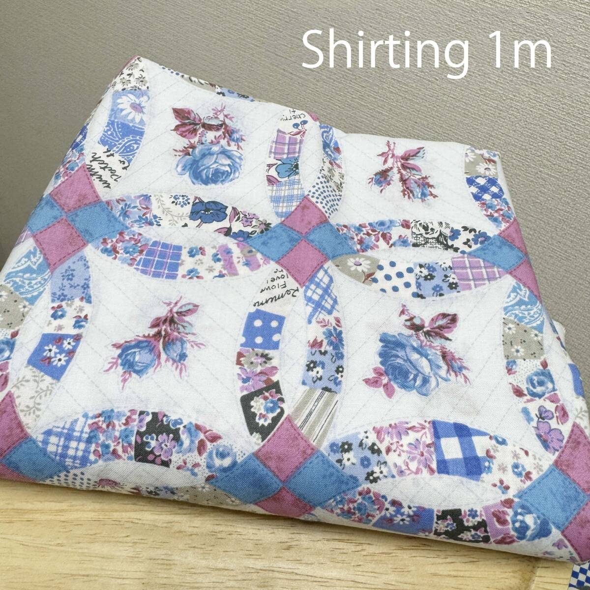 Yahoo!オークション - 1m YUWA有輪商店パッチワーク風プリント薔薇シ...