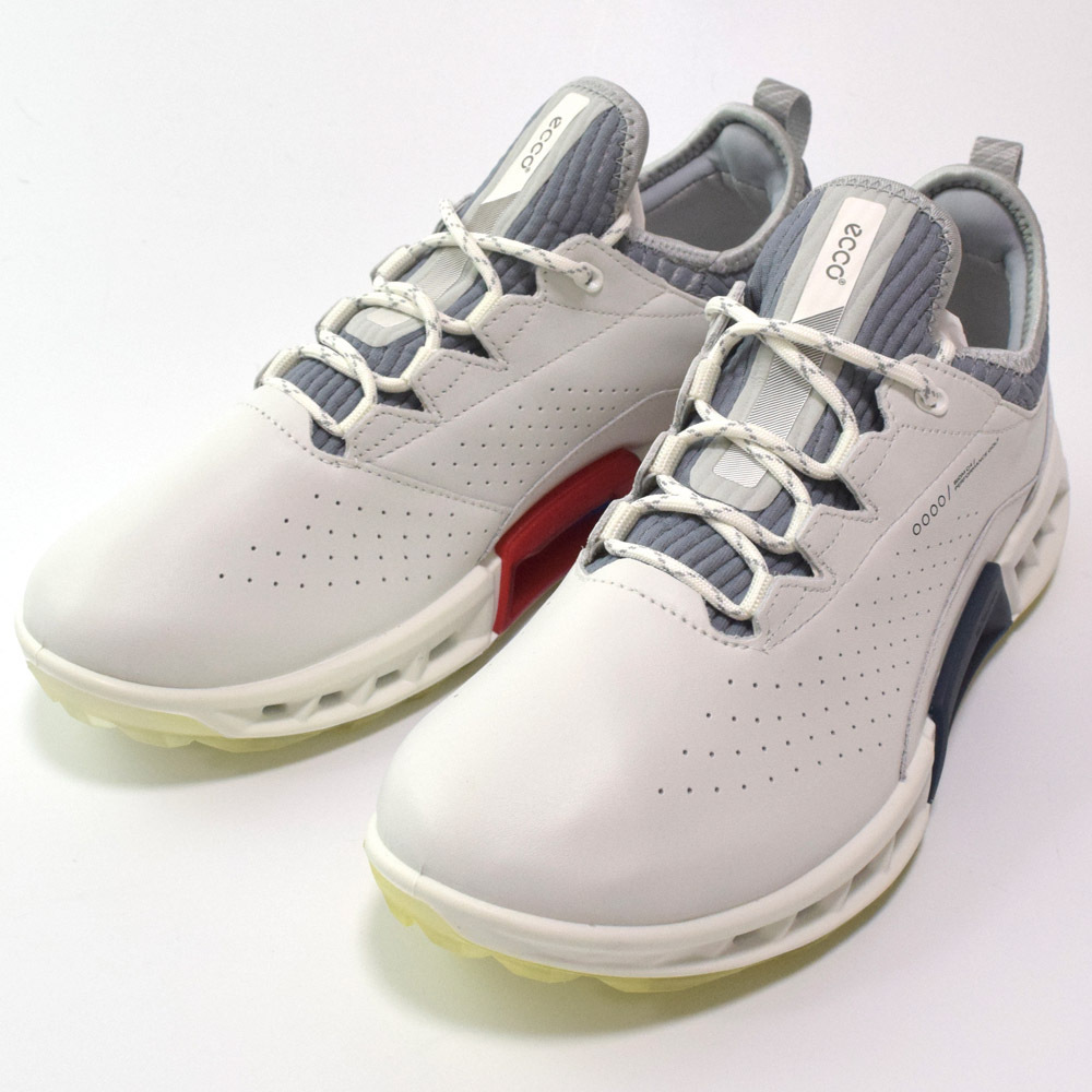 ECCO エコー MEN'S GOLF BIOM C4 GOLF SHOE ゴアテックス ゴルフシューズ EU40 25cm WHITE/CONCRETE 130404 57876(25 ...