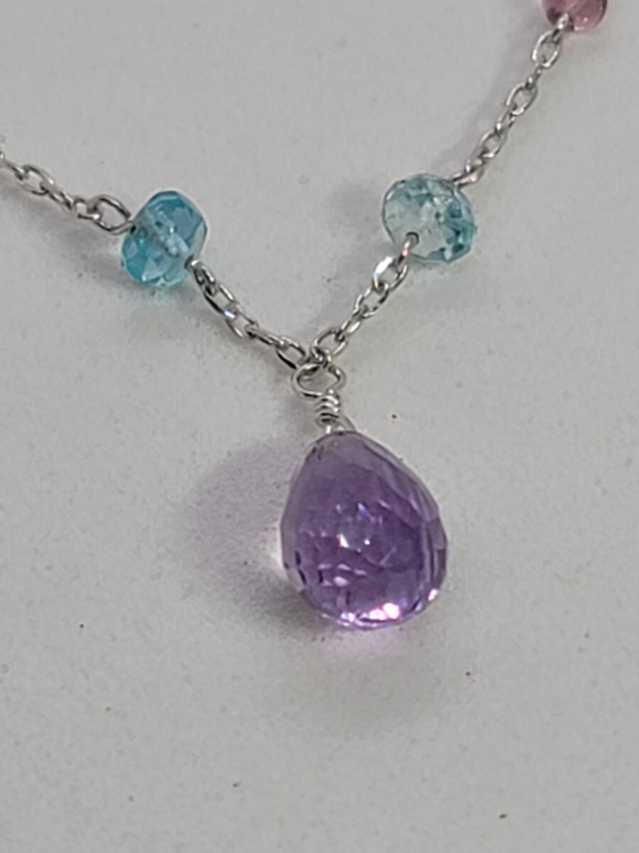 Yahoo!オークション - K10WGアメジストネックレス