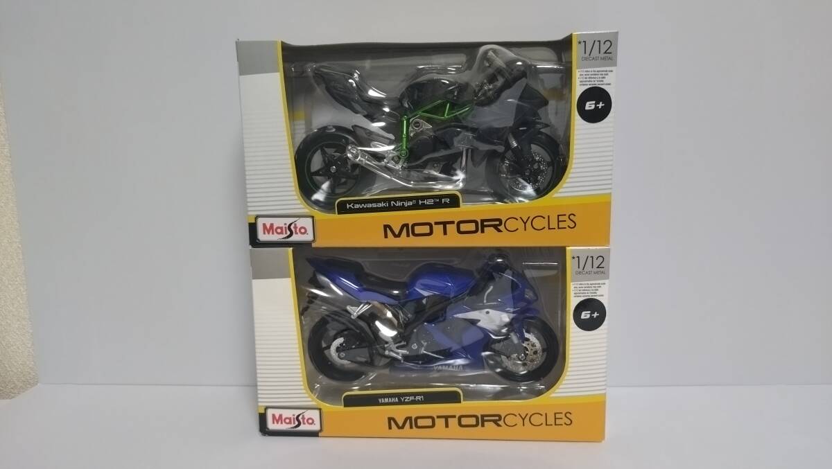 1/12 マイスト ヤマハ YZF-R1 カワサキ ニンジャ H2R Maisto YAMAHA YZF-R1 KAWASAKI NINJA H2R(オートバイ)｜売買されたオークション情報 ...
