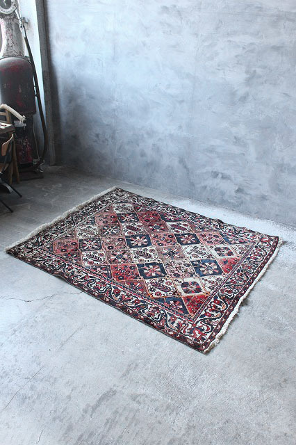 Yahoo!オークション - アンティーク フランス ラグ [oje-1057] 絨毯 敷...