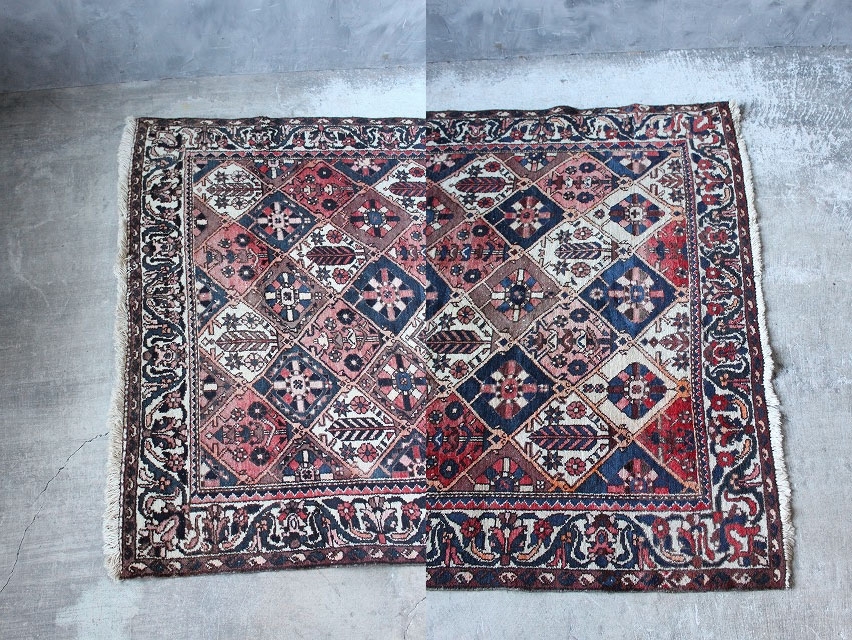 Yahoo!オークション - アンティーク フランス ラグ [oje-1057] 絨毯 敷...