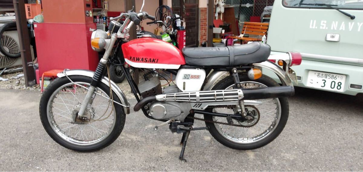 カワサキ 90SSS 2スト 69年 実働 オリジナル 超 車 90S 90SS KH90(51cc-125cc)｜売買されたオークション情報、yahooの商品情報をアーカイブ公開 ...