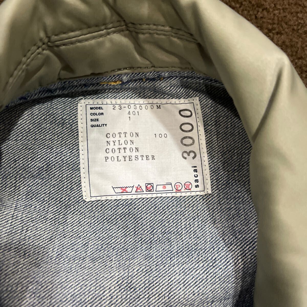 Yahoo!オークション - セール極美品sacai サカイ 23SS Denim x Nylon T...