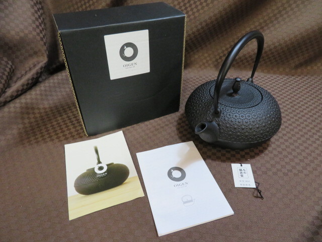 Yahoo!オークション - 南部鉄器 盛栄堂 OIGEN 及源 鉄瓶 東雲亀甲 1L