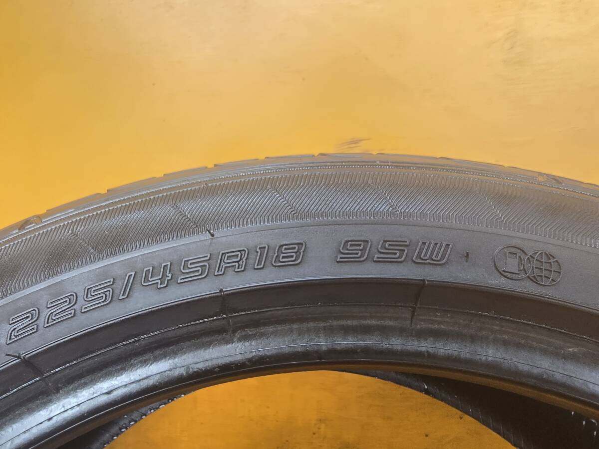 Yahoo!オークション - 【R542】8.0分山 ダンロップLEMANSV 225/45R18 2...