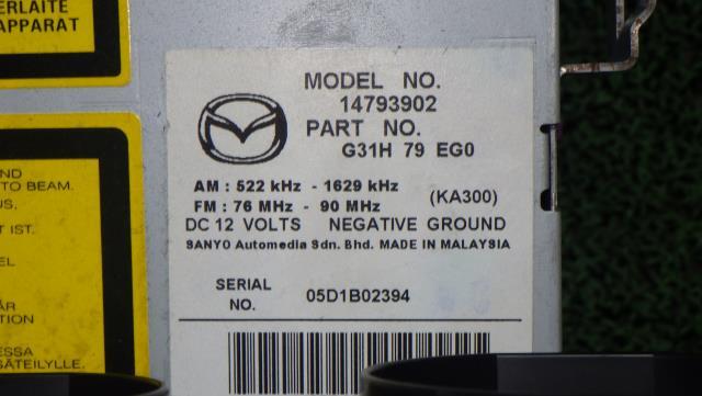 Yahoo!オークション - アテンザ DBA-GY3W オーディオ G31F-66-AR0A 中...