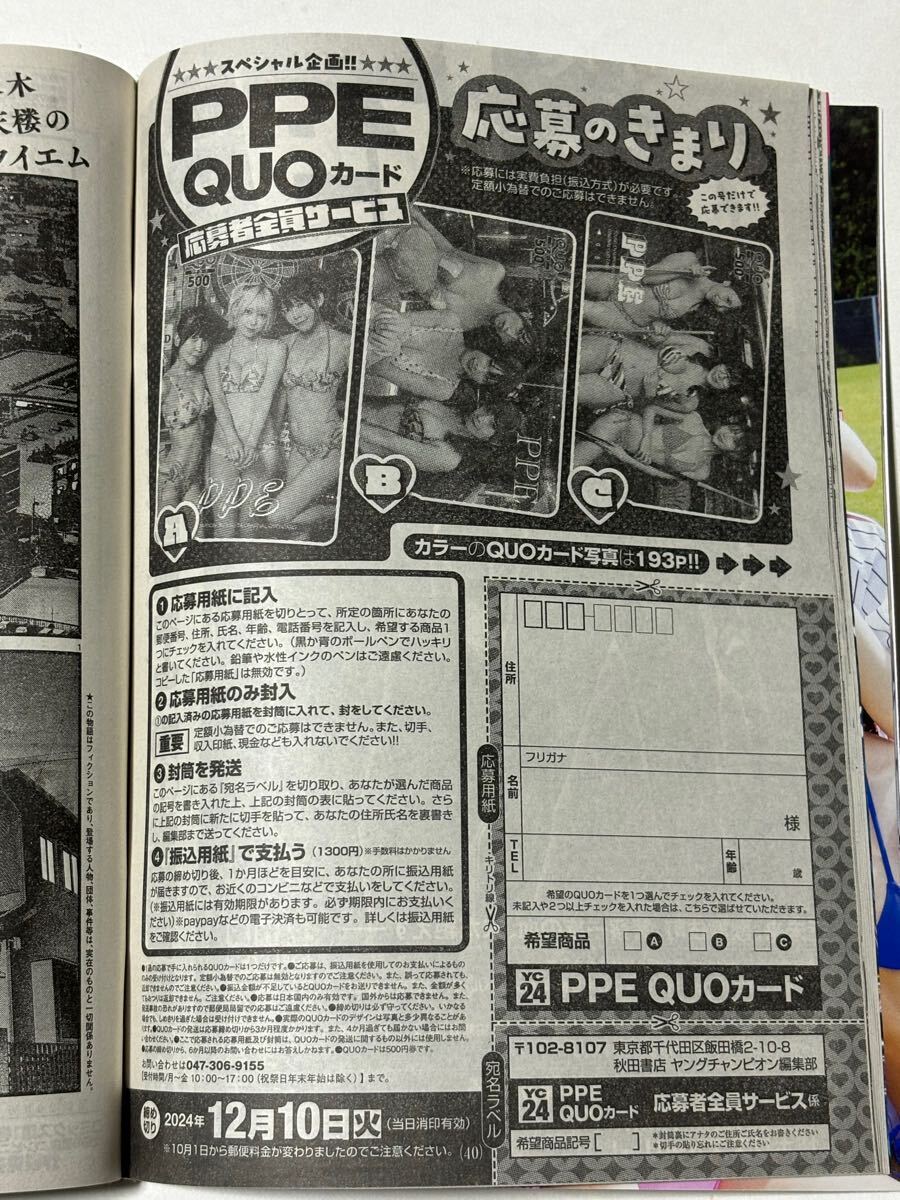 ヤングチャンピオン 2024年 No.24 PPE えなこ 東雲うみ 篠崎こころ みゃこ えい梨 宮本彩希 高見奈央 応募者全員サービスクオカード申込書 :: Yahoo!Auction ...