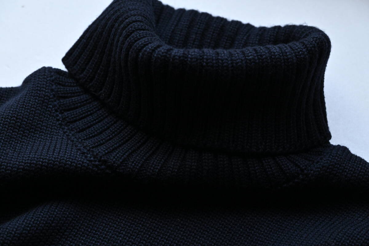 Yahoo!オークション - ZANONE ザノーネ 5ゲージタートルニット ネイビ...