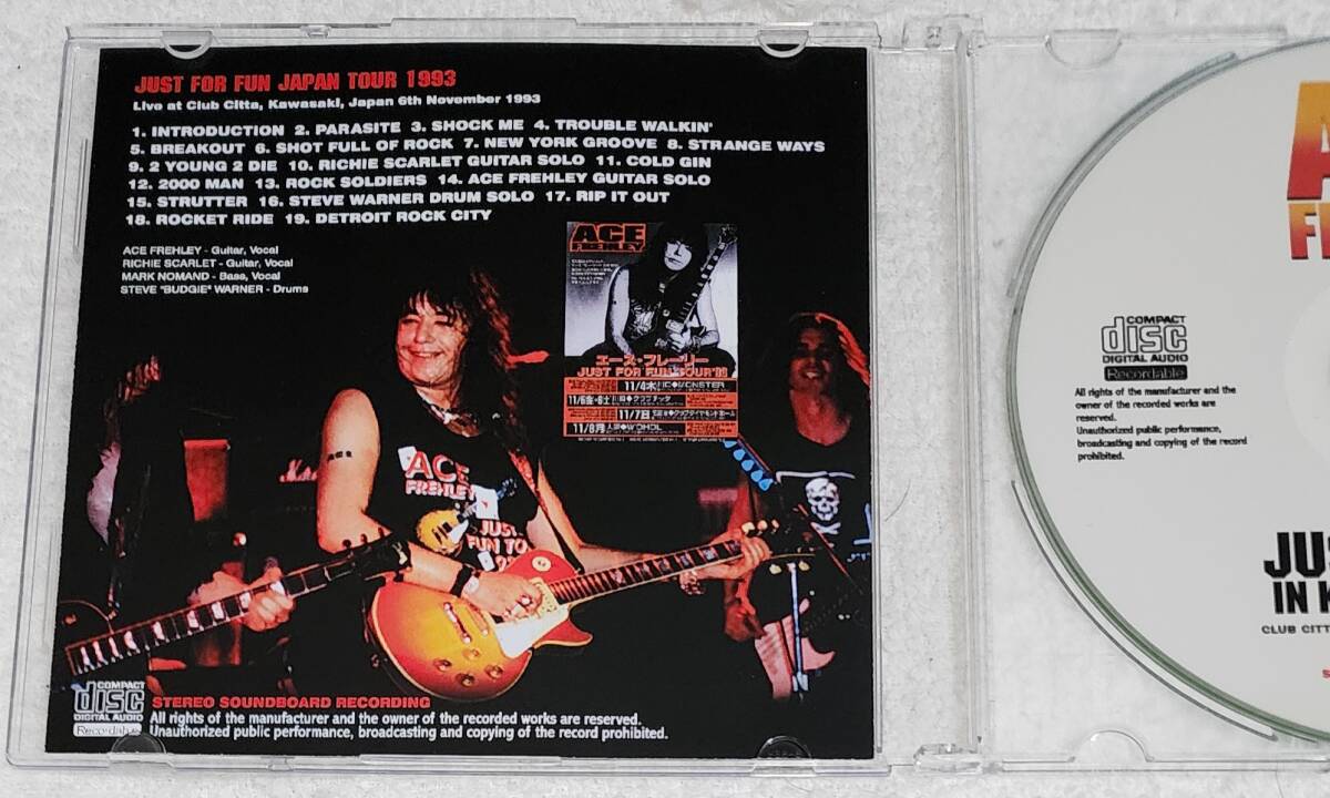 Yahoo!オークション - ACE FREHLEY / JUST FOR FUN IN KAWASAKI 1993