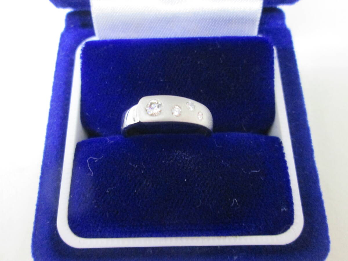 Yahoo!オークション - (47) プラチナ Pt900 ダイヤモンド D0.19ct デザ...