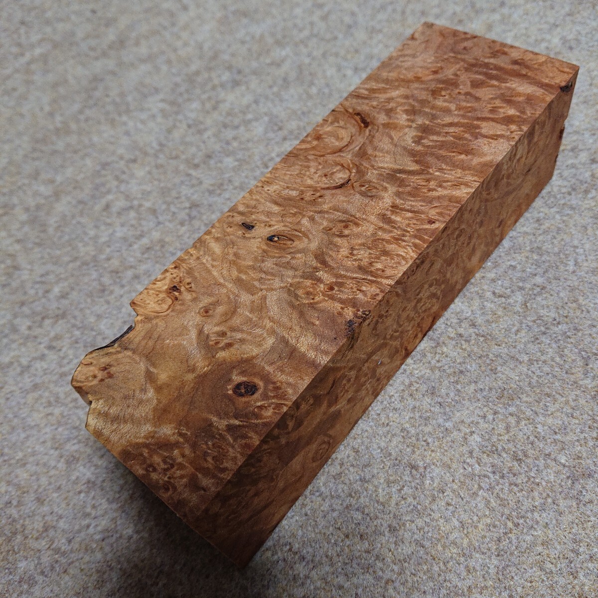 Yahoo!オークション - 希少銘木メイプルバール超極美杢極縮み杢極厚ブ...