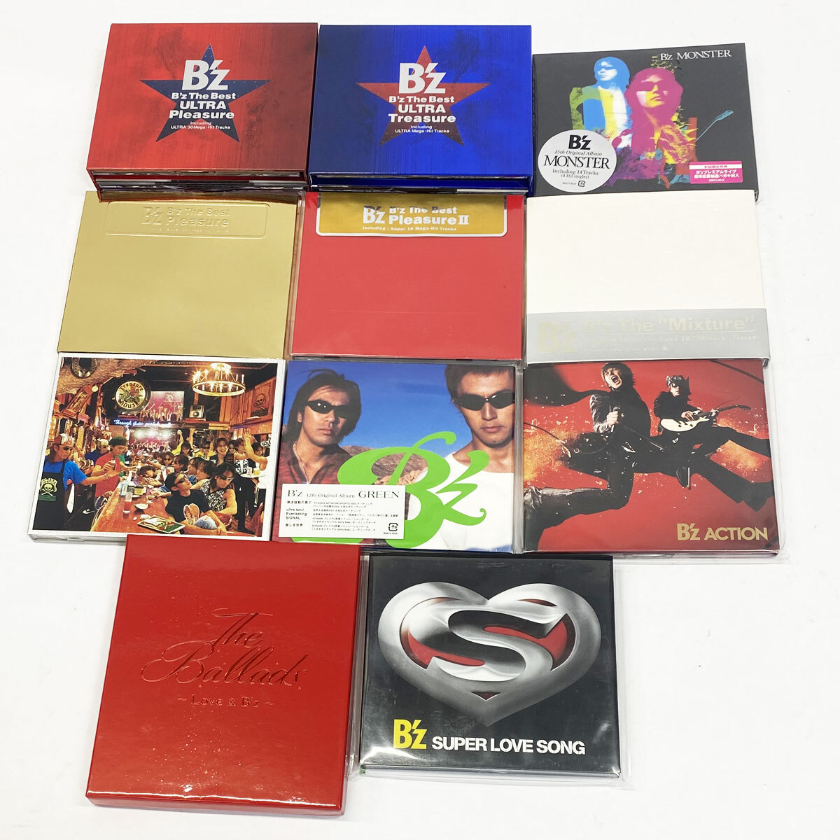 B’z CD DVD 11作品 まとめ売り GREEN ACTION SUPER LOVE SONG MONSTER The Ballads ~Love & Bz~ など 品 現状品 ...