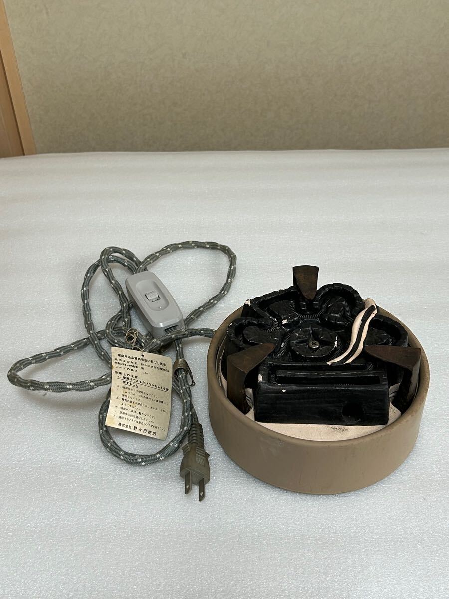 Yahoo!オークション - 野々田商店 炭型電熱器 100V 410W 炭型ヒーター ...