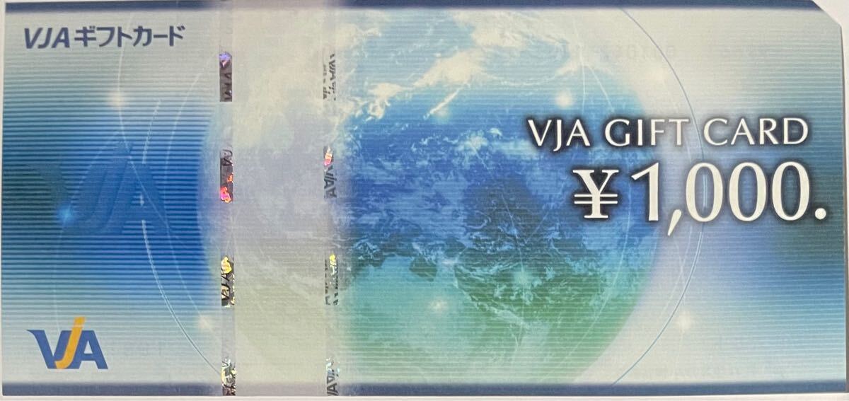Yahoo!オークション - VJAギフトカード¥1000 1枚
