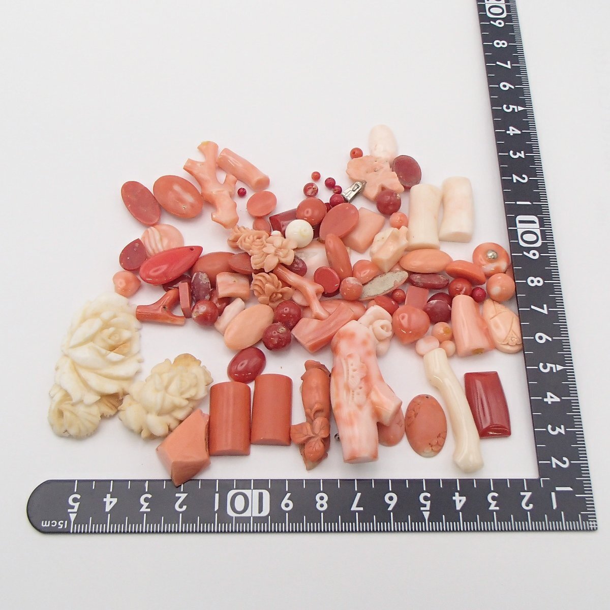 Yahoo!オークション - 珊瑚ルース 帯留まとめ/ 約146g / 珊瑚 コーラ...