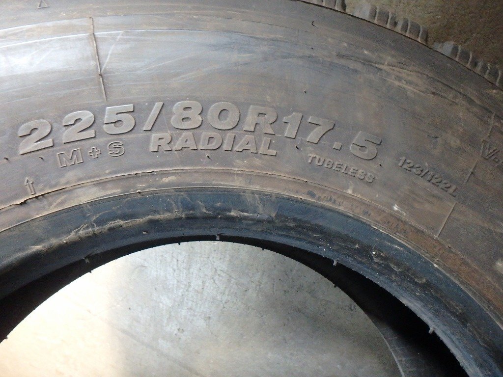 Yahoo!オークション - B60 バリ溝 送料無料【225/80R17.5 123/122】ブ...
