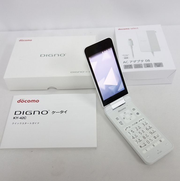 Yahoo!オークション - 超美品 docomo DIGNO KY-42C ホワイト SIMフリー...
