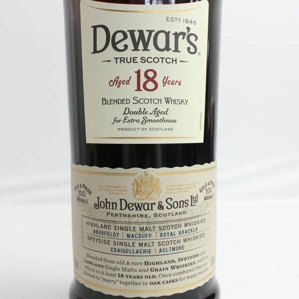 Yahoo!オークション - 1円~Dewars（デュワーズ）18年 ダブルエイジ 40%...