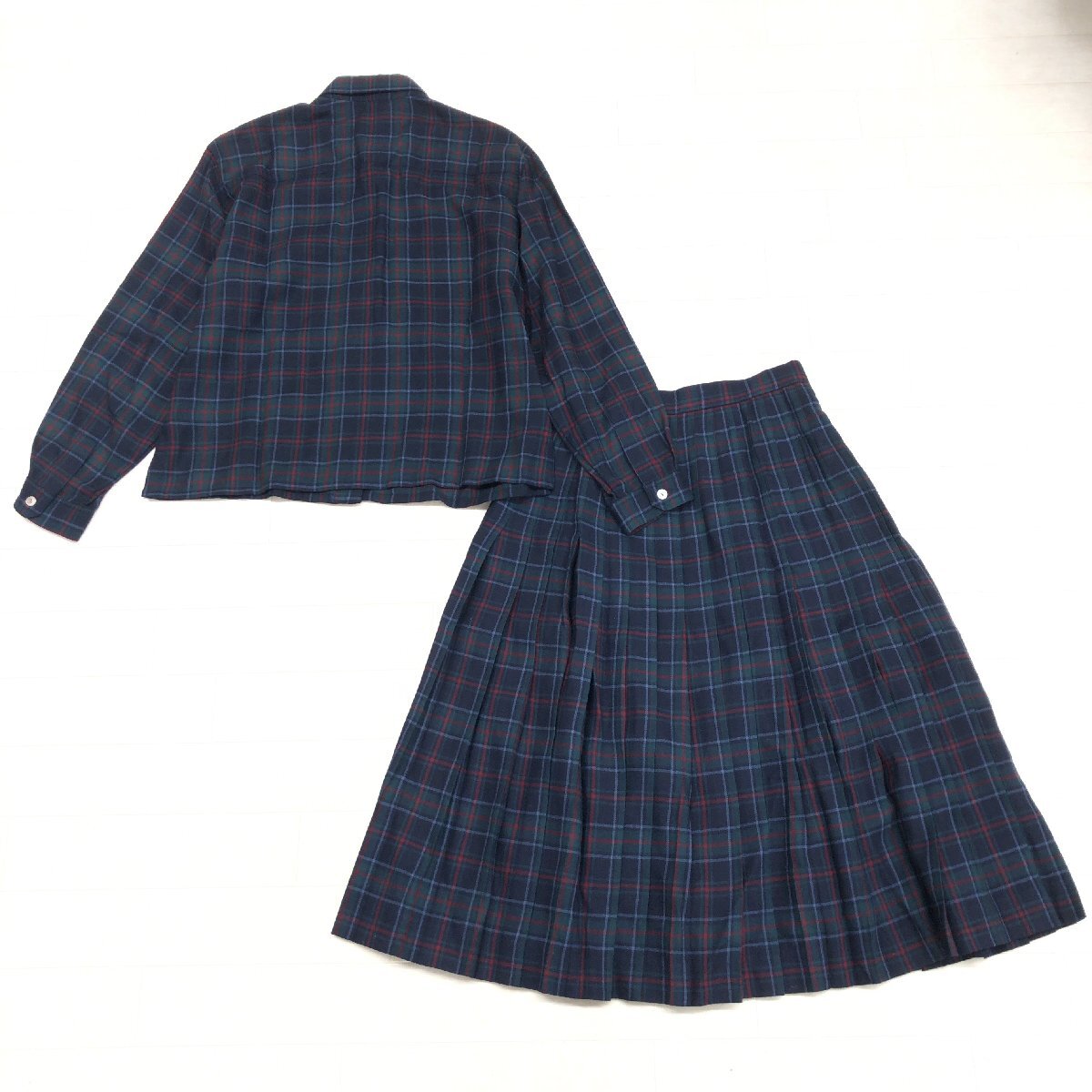 Yahoo!オークション - DAKS ダックス タータンチェック ウール シャツ...