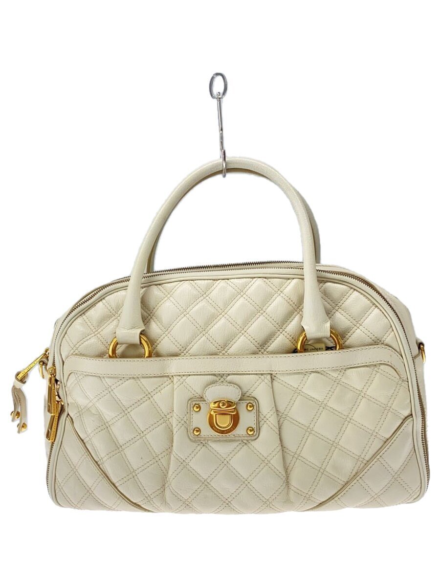 MARC JACOBS◇ボストンバッグ/レザー/WHT/無地 レディースバッグ MARC JACOBS◇ボストンバッグ/レザー/WHT/無地 レディースバッグ