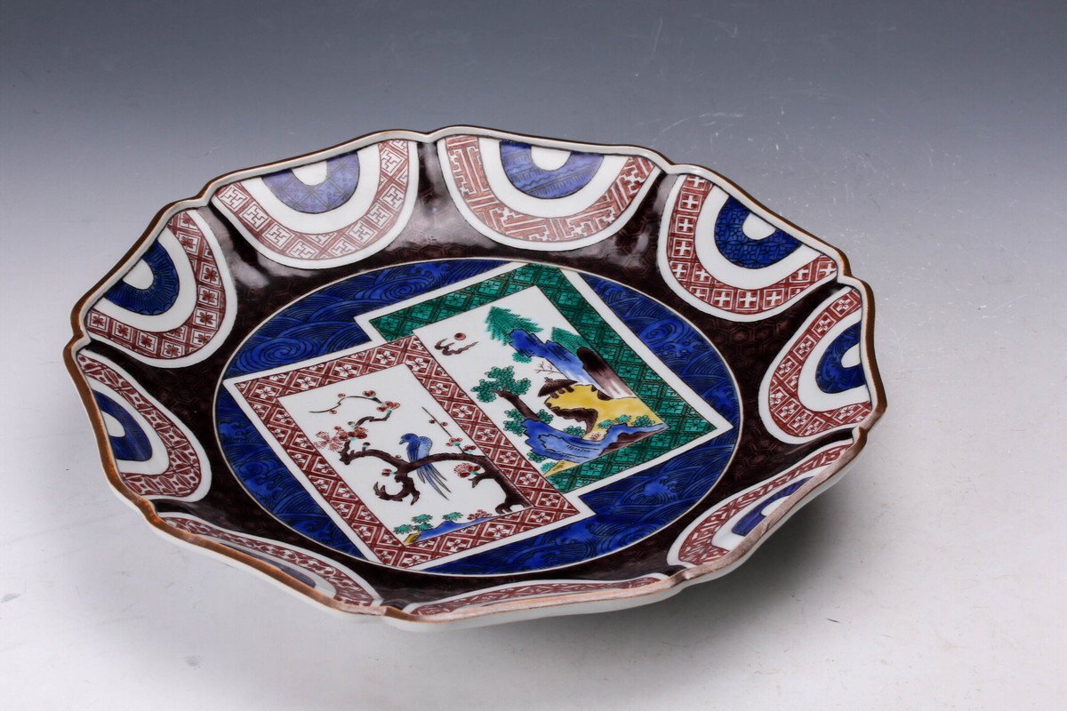 Yahoo!オークション - 【佳香】二代 徳田八十吉 幅30cm 古九谷敬慕飾皿...