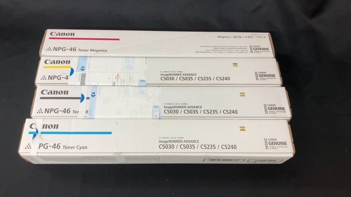 Yahoo!オークション - CANON 純正 トナー NPG-46 4色（シアン・マゼン...