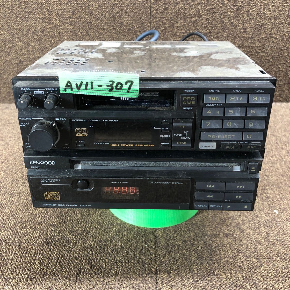 Yahoo!オークション - AV11-307 激安 カーステレオ KENWOOD KRC-606A K...
