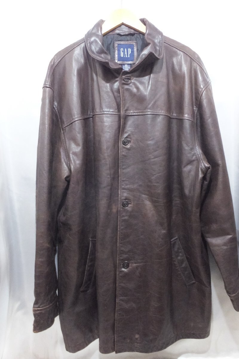 Yahoo!オークション - 90s 00s OLD GAP オールドギャップ 革ジャン レ...