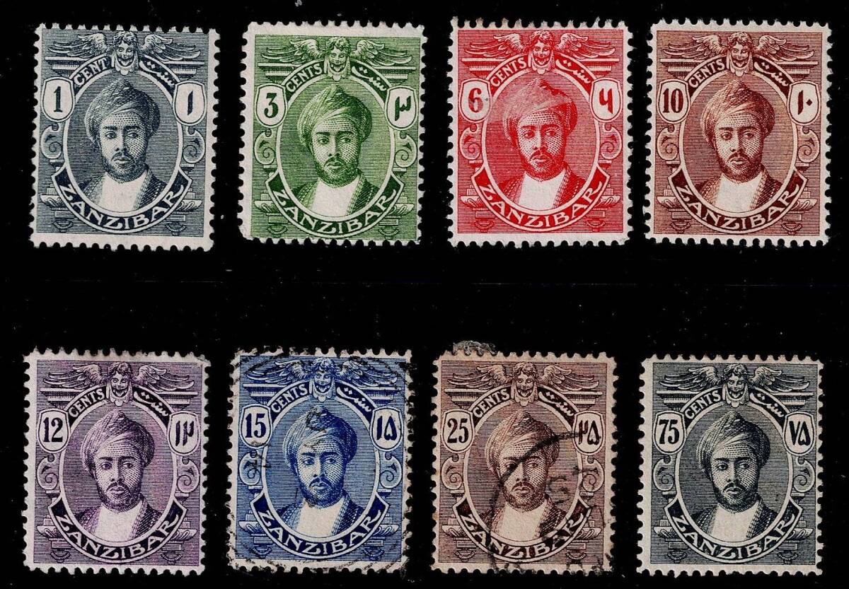 Yahoo!オークション - 英領・ザンジバル 1913年 スルタン 8種