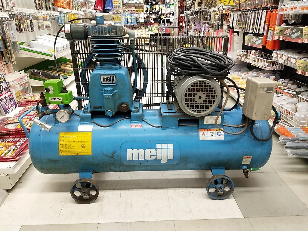 埼玉県蓮田市 引取限定 品 MEIJI 明治機械 三相200V 1.5kW 71L エアコンプレッサー G-15CK(コンプレッサー)｜売買されたオークション情報、yahooの商品情報を ...