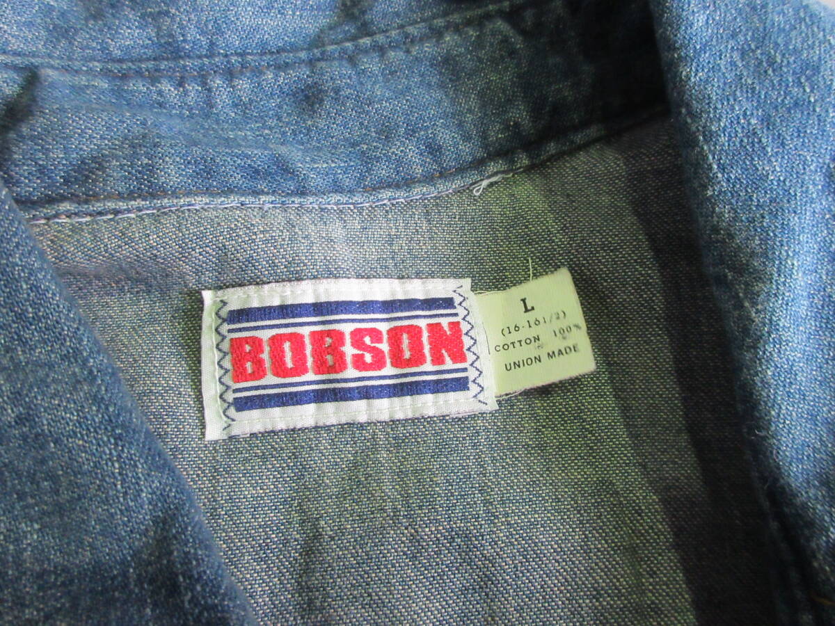Yahoo!オークション - BOBSON デニムシャツ サイズL D-22
