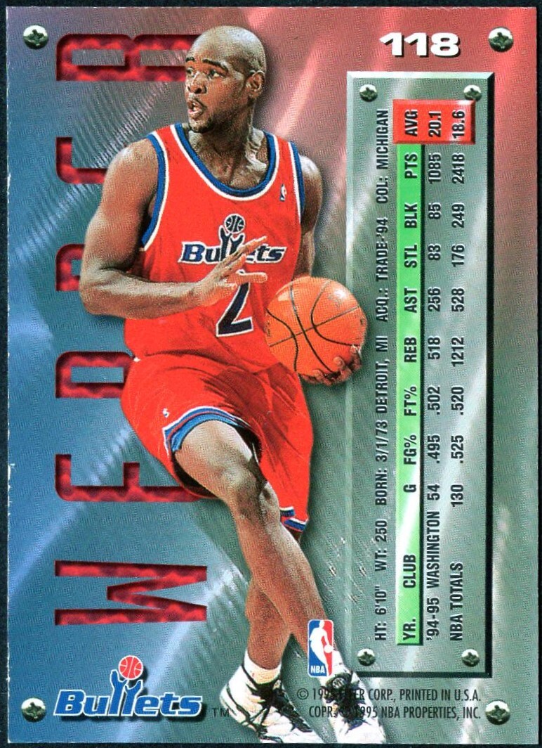 Yahoo!オークション - 【クリスウェバー】NBA95-96 Fleer Metal #113 C...