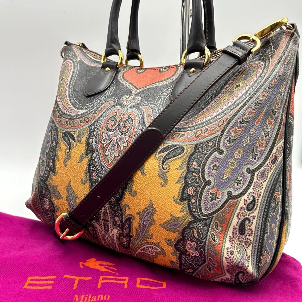 Yahoo!オークション - 【激レア/極美品】ETRO エトロ トートバッグ シ...