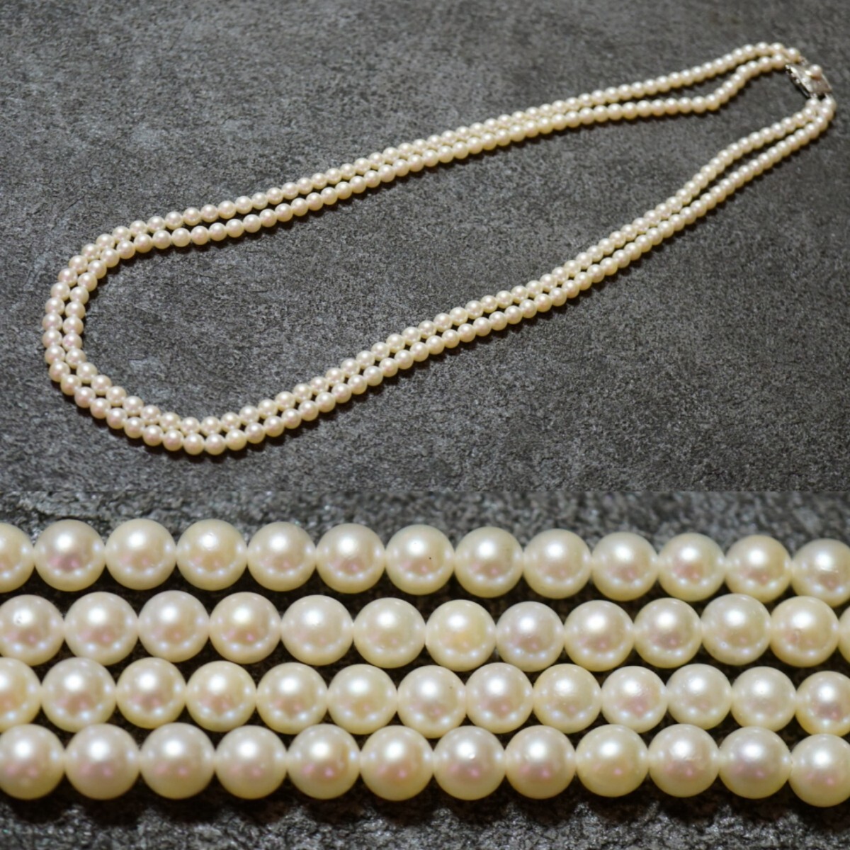 Yahoo!オークション - x34 アコヤ真珠 4.9㎜ 本真珠 パール ネックレス...