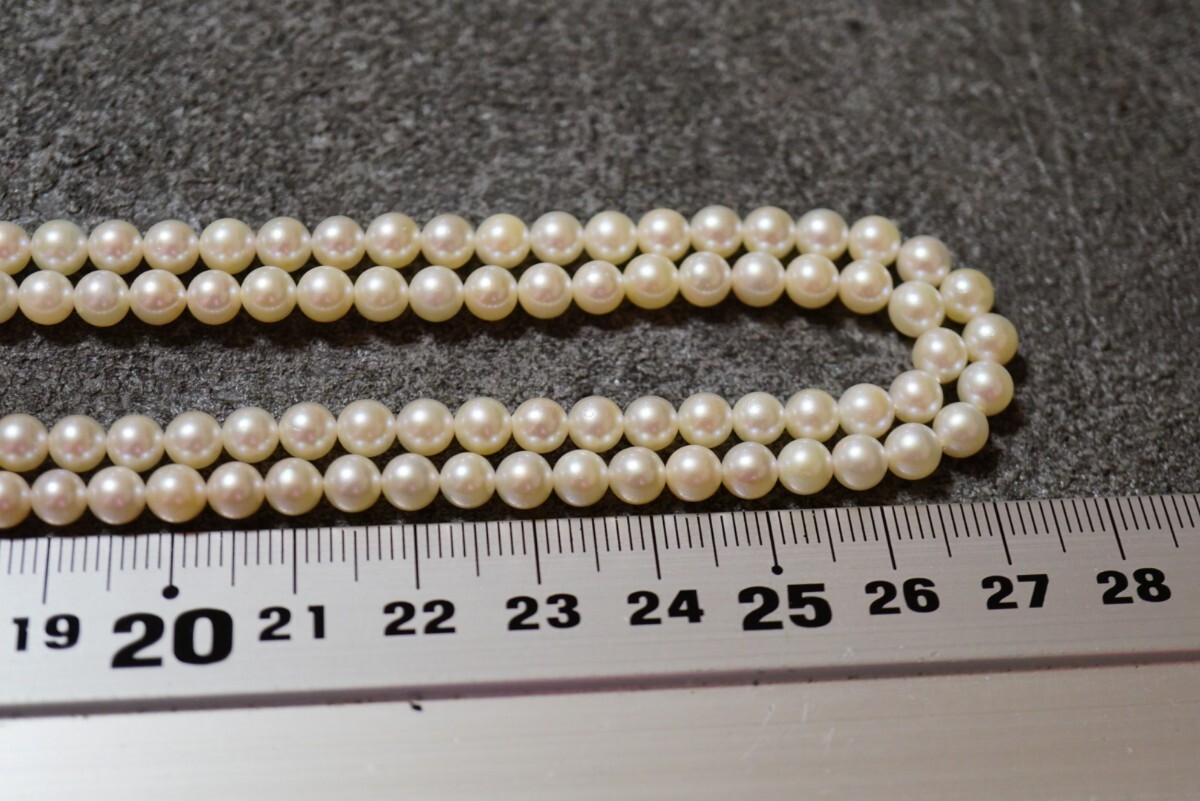 Yahoo!オークション - x34 アコヤ真珠 4.9㎜ 本真珠 パール ネックレス...